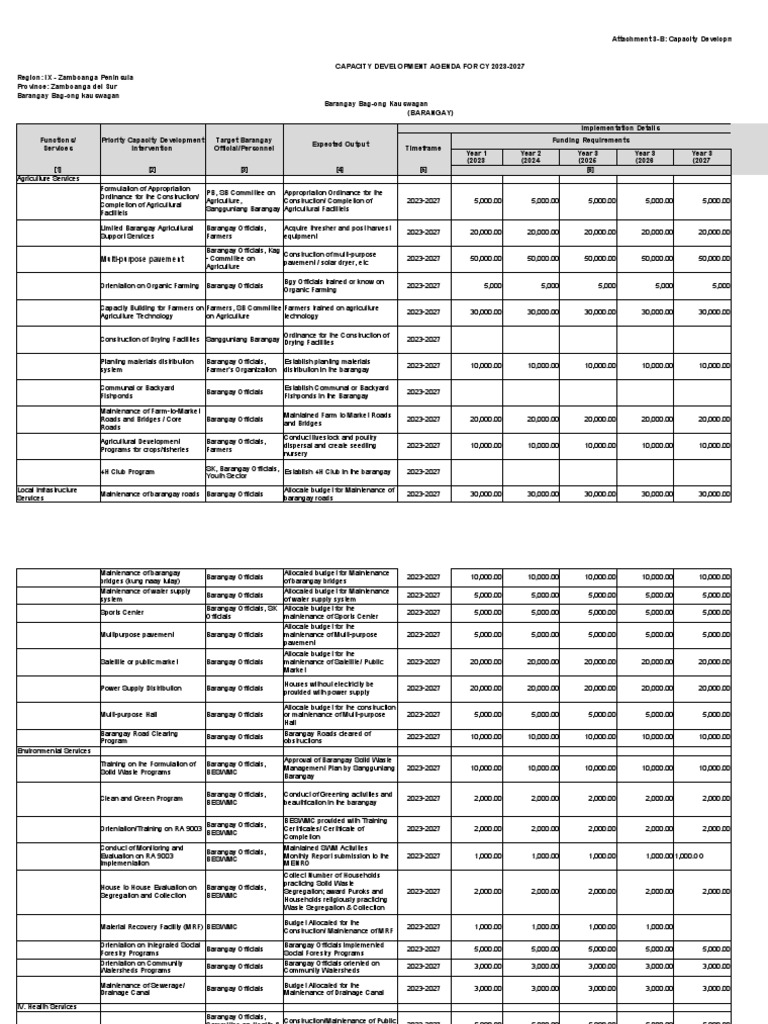 Capdev Agenda Bagong Kauswagan | PDF | Sexually Transmitted Infection