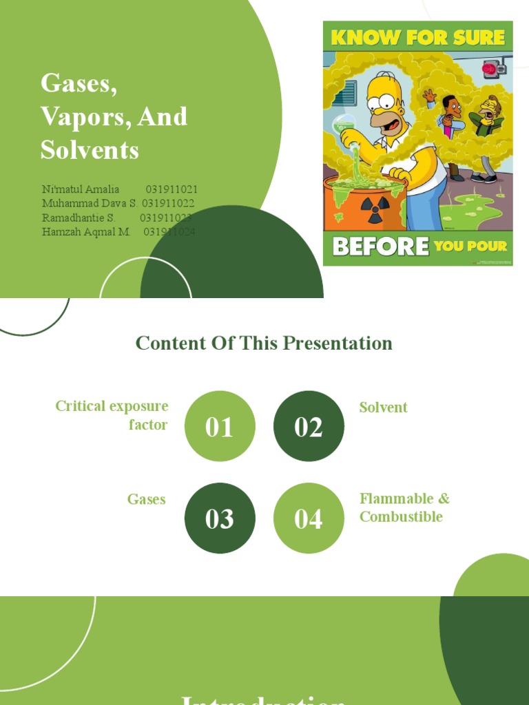 B - Kelompok 2 - GAS, VAPORS & SOLVENT | PDF | Gases | Solvent