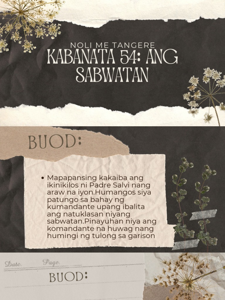 Kabanata 54: Ang Sabwatan: Noli Me Tangere | PDF