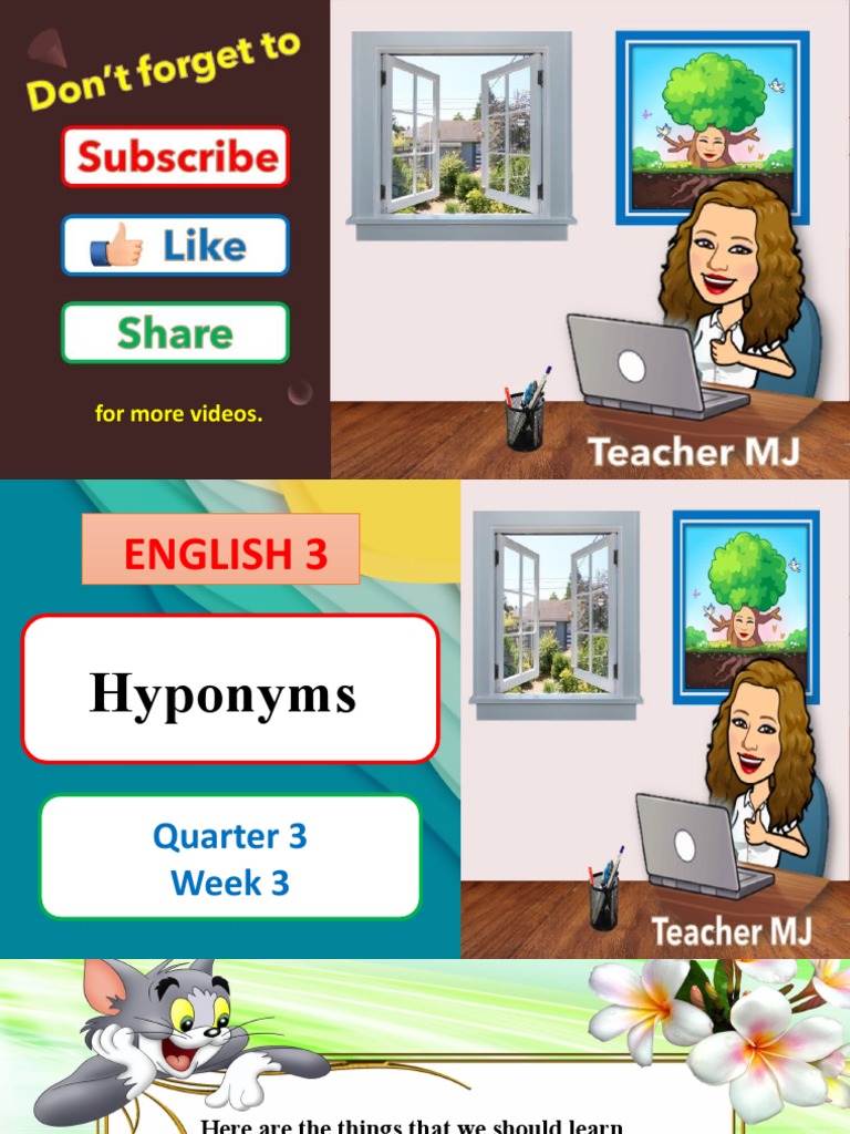 English 3 Quarter 3 Module 3 HYPONYMS | PDF | Foreign Language Studies