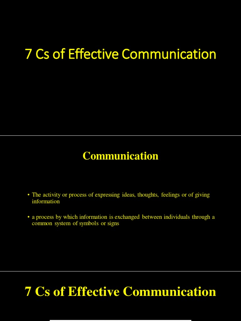 7 Cs of Effective Communication Explained | PDF
