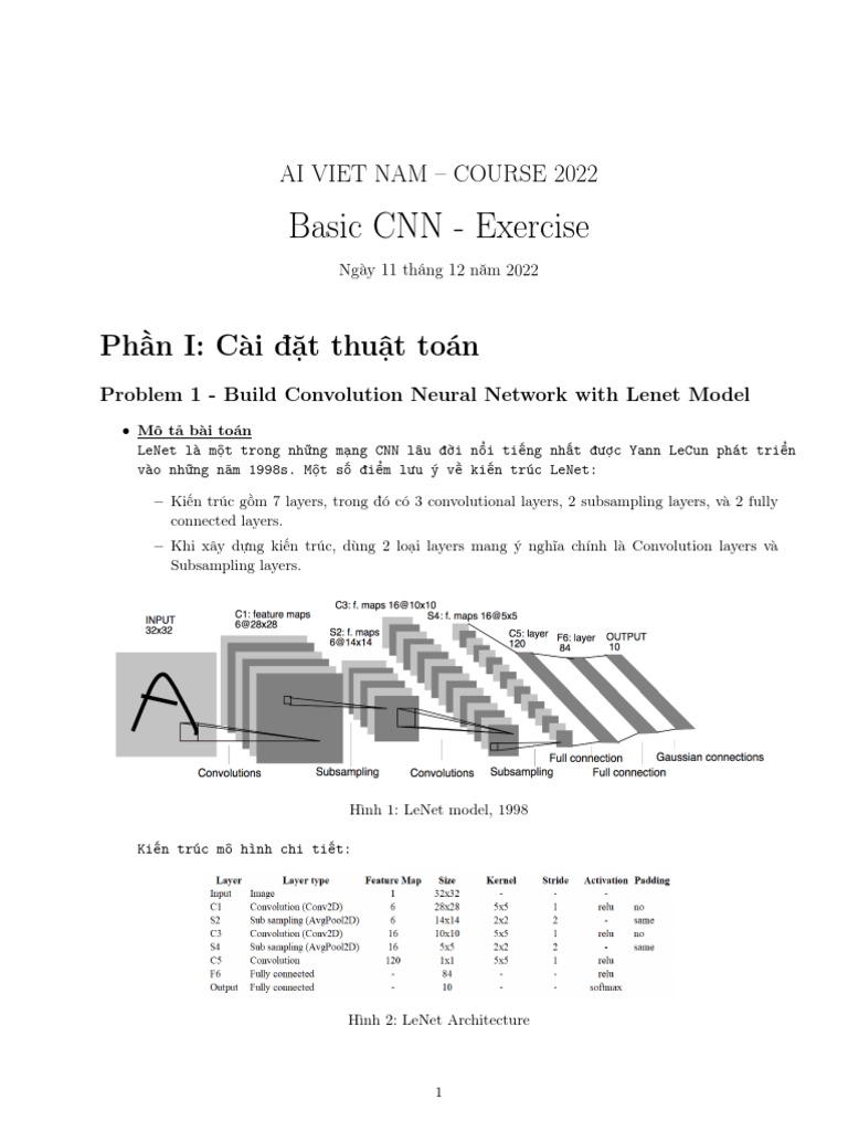 AIO22 Basic CNN Exercise | PDF