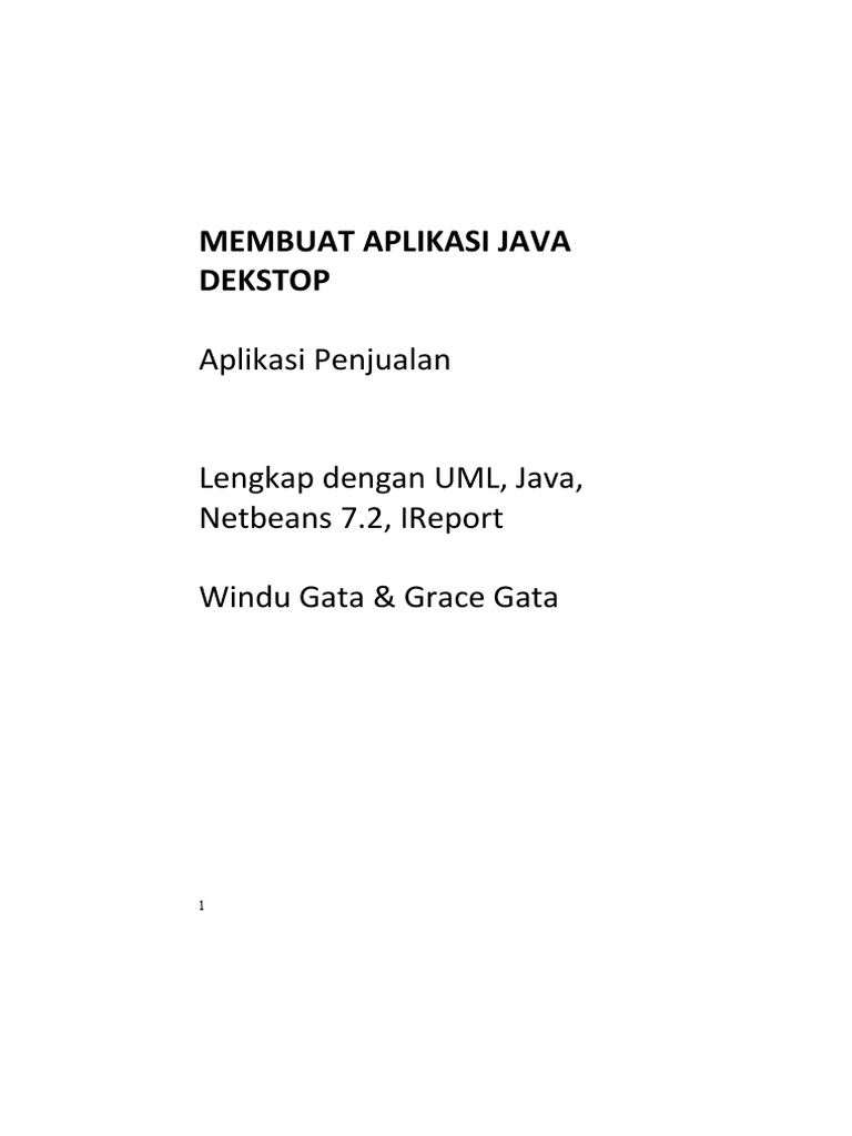 Aplikasi Penjualan Java Dekstop | PDF