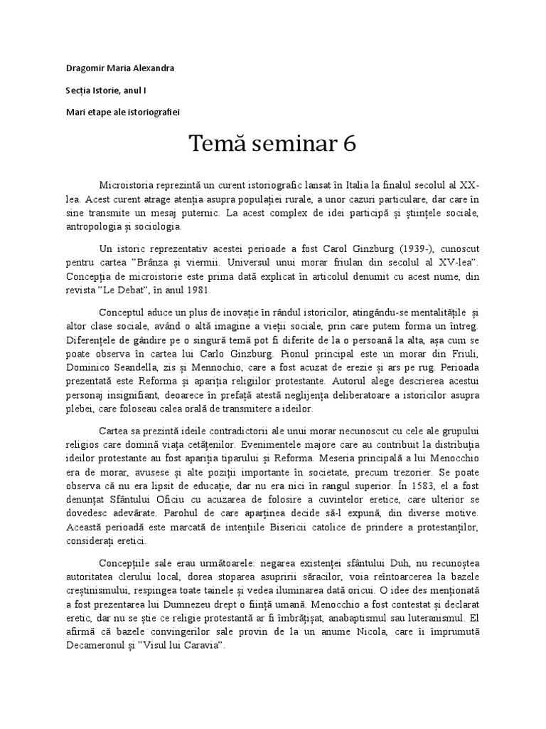 Dragomir Maria Alexandra - Seminar | PDF