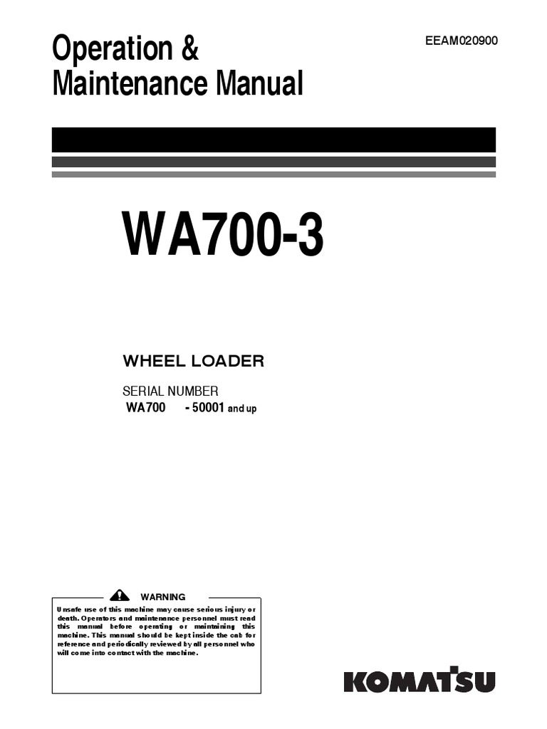 Eeam020600 Wa700-3 PDF | PDF | Safety | Hazards