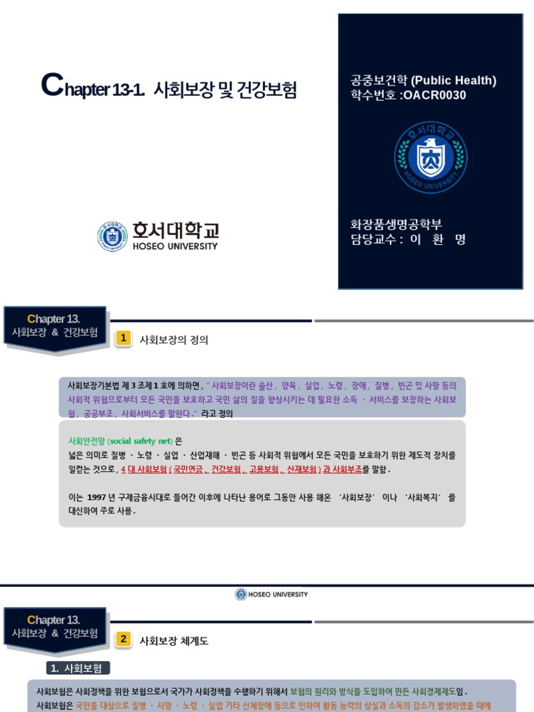 공중보건학 Chapter13-1 | PDF