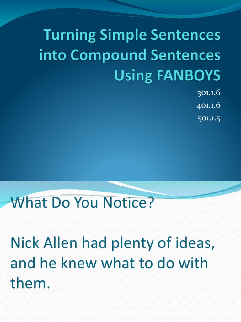 Compound Sentences Guide | PDF | Language Arts & Discipline
