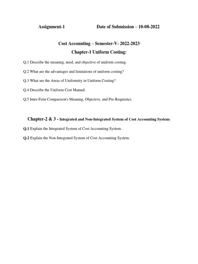 CA-Assignment-1 (10-08-22) | PDF