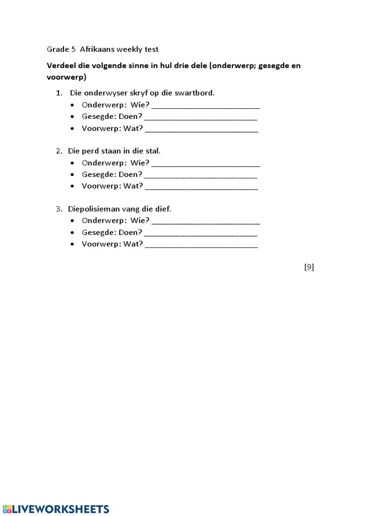 Graad 5 Afrikaans | PDF