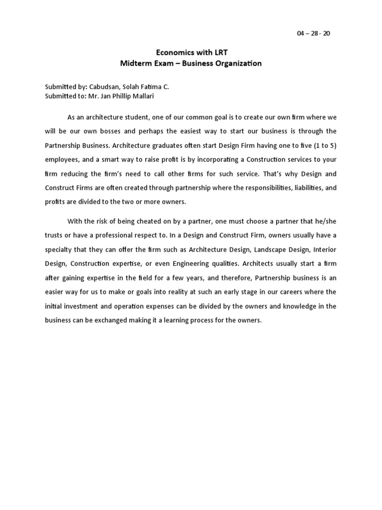 Business Organization - Cabudsan | PDF