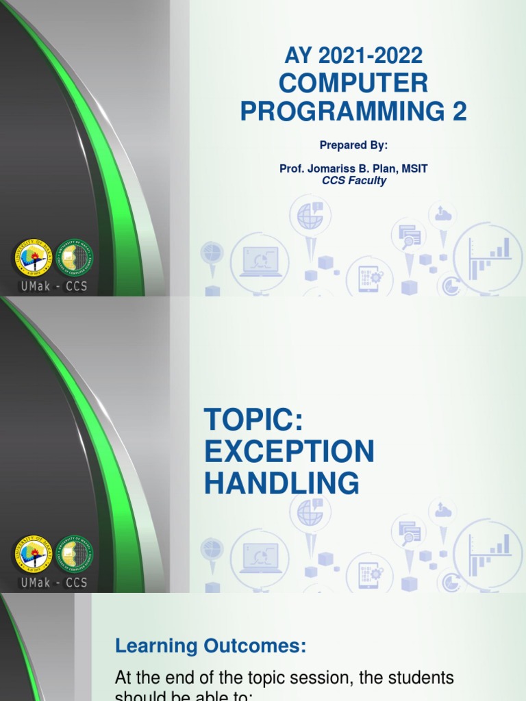 Comprog2 Week8 - Session 1-2 | PDF | Systems Engineering | Software Engineering