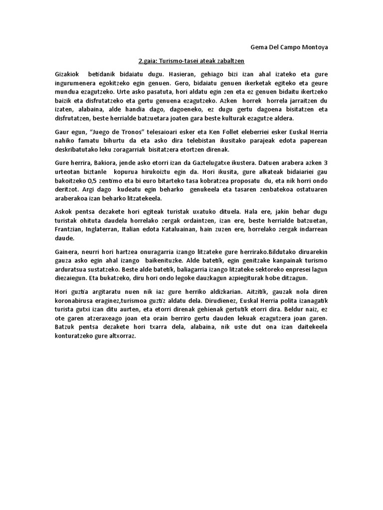 2.gaia-Turismo Tasei Ateak Zabaltzen | PDF
