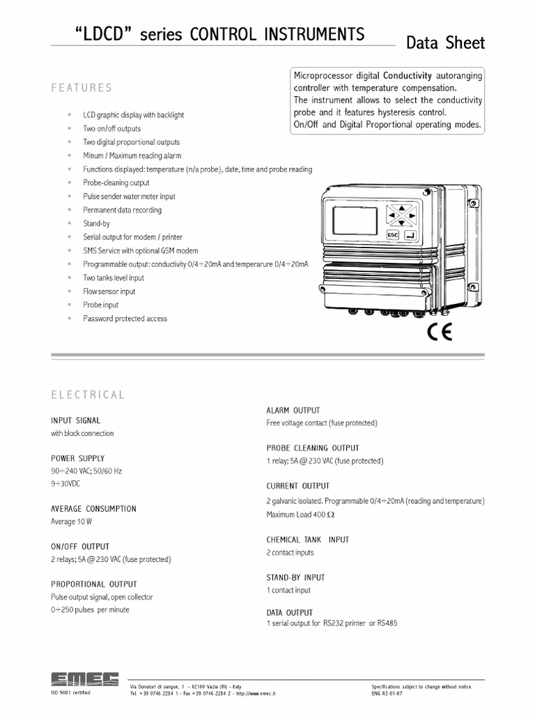 EMEC LDCD Data Sheet R2 01 07 PDF | PDF
