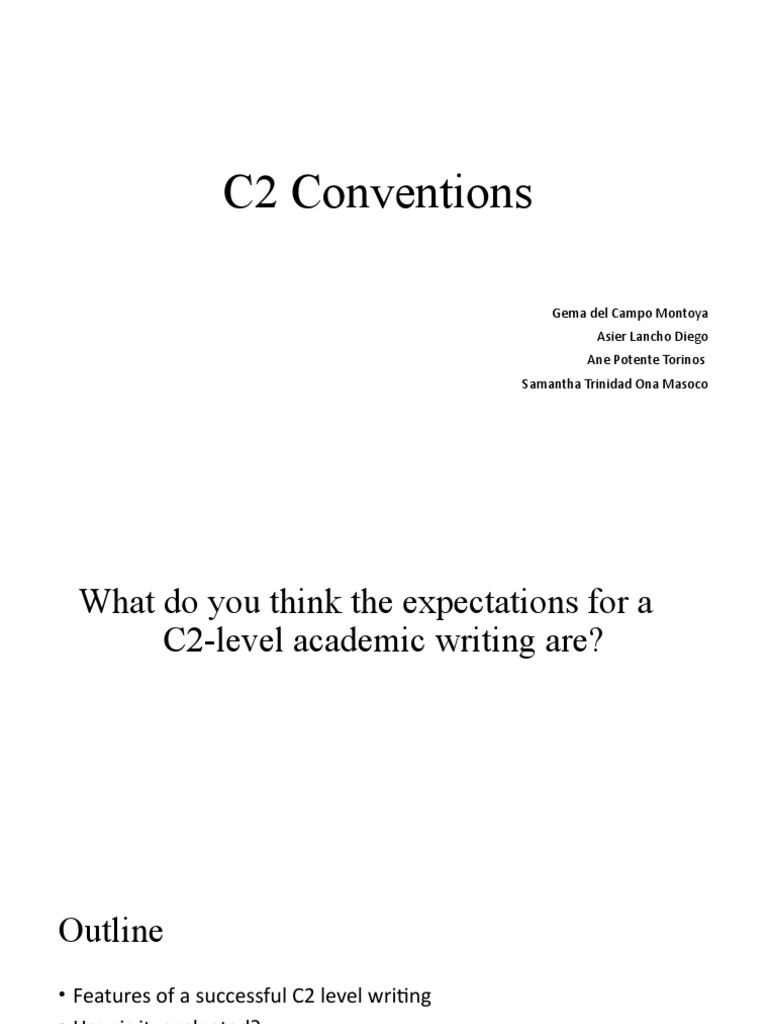 C2 Conventions | Download Free PDF | Knowledge | Grammar