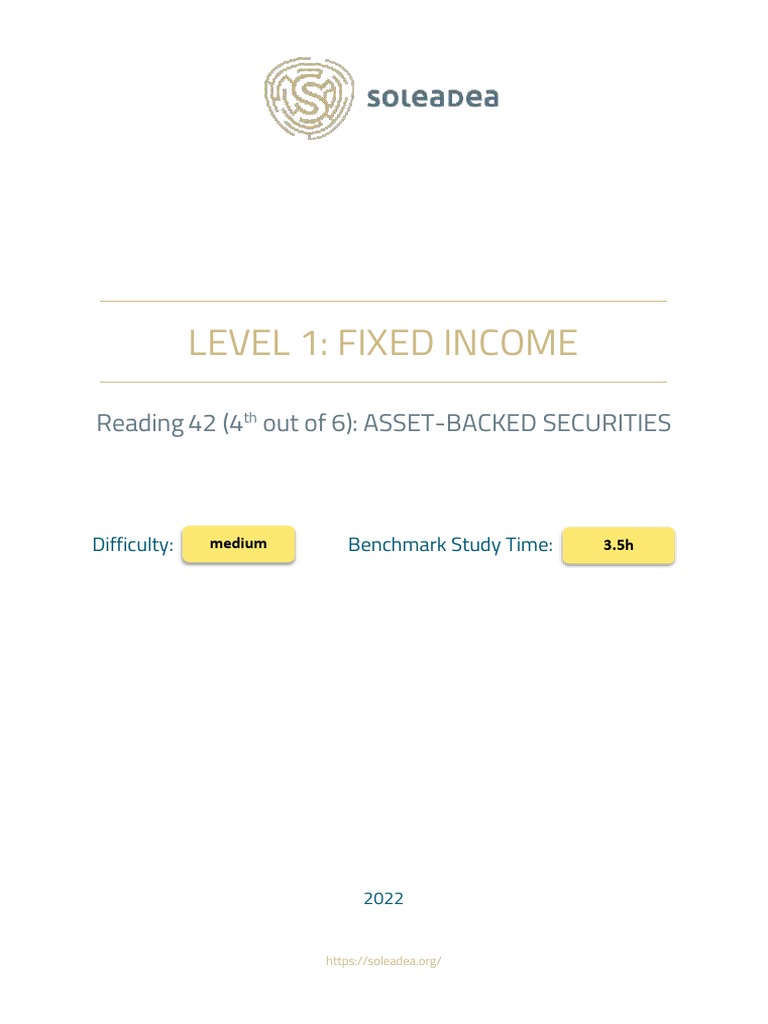 Notes Cfa Fixed Income R42 | PDF | Collateralized Debt Obligation ...