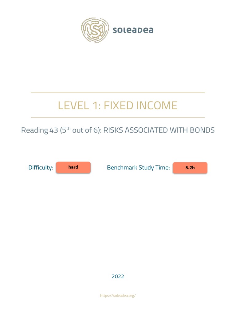 Notes Cfa Fixed Income R43 | PDF | Bond Duration | Bonds (Finance)