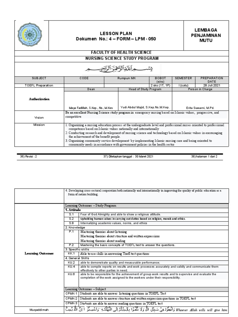 RPS TOEFL SMT 7 PSIK | PDF | Verb | Noun