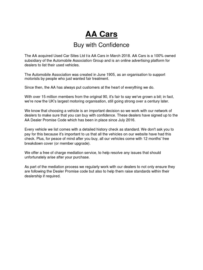 Aa Dealer Promise Code of Practice-Consumer | PDF | Mediation ...