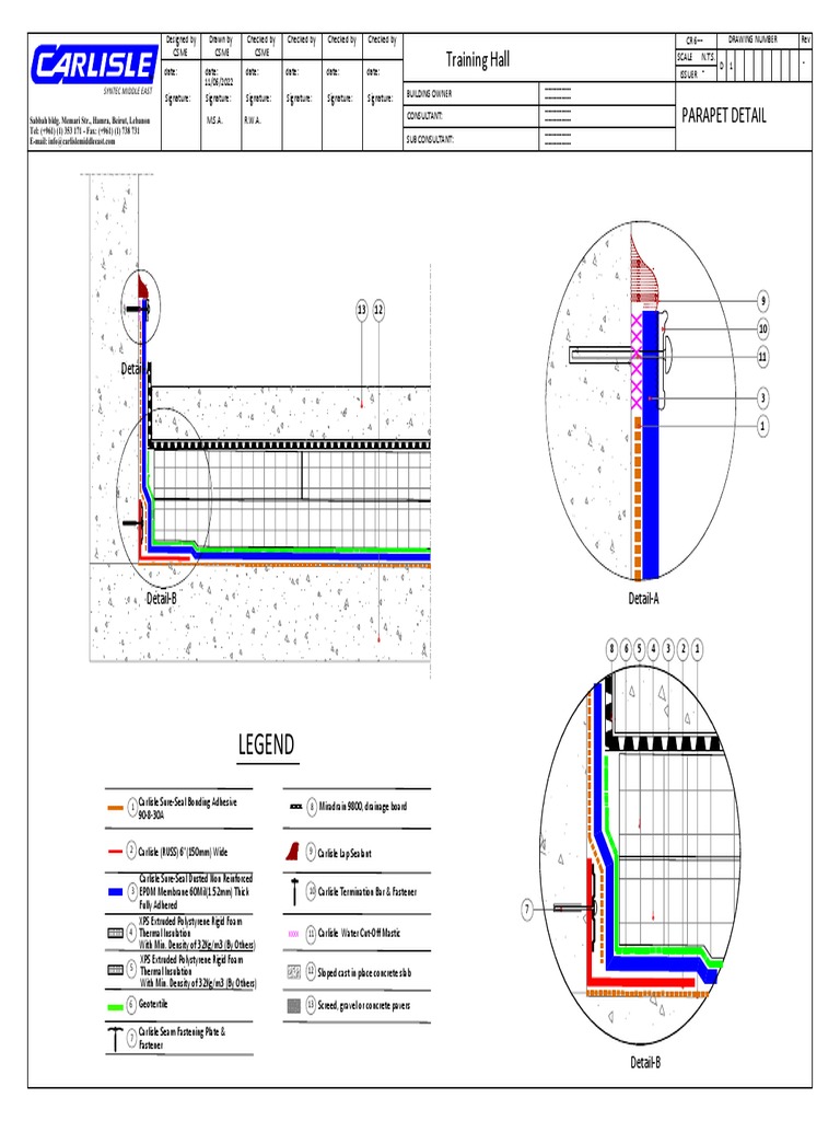 Parapet Detail | PDF | Polystyrene | Civil Engineering