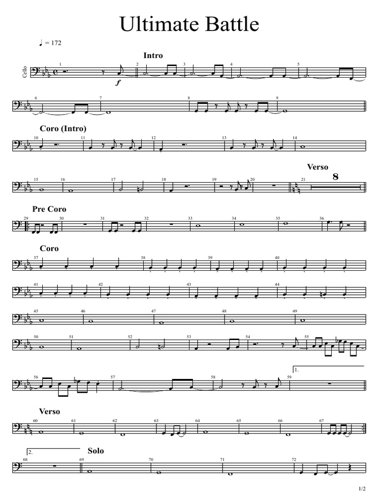 5.4 - Dragon Ball Super - Ultimate Battle - Cello | PDF