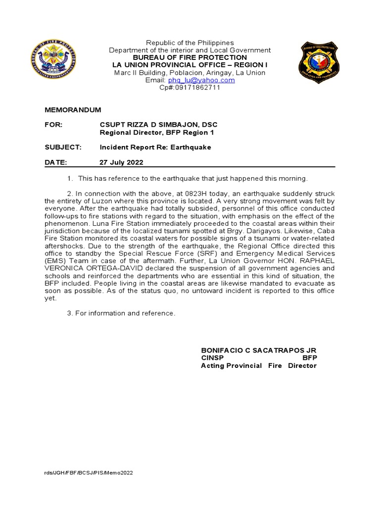 Incident Report | PDF