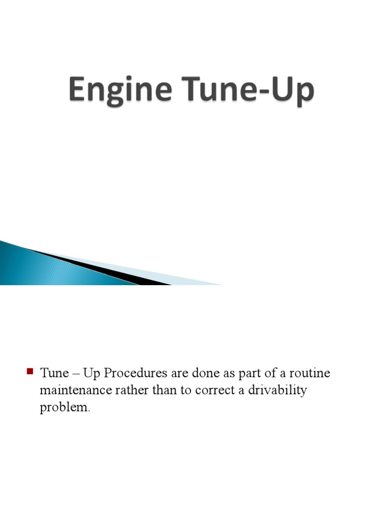 Engine Tune-Up Procedures Guide | PDF | Throttle | Ignition System