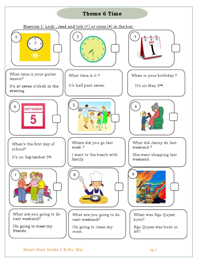Bài tập Smart start grade 5 Theme 6 PDF | PDF