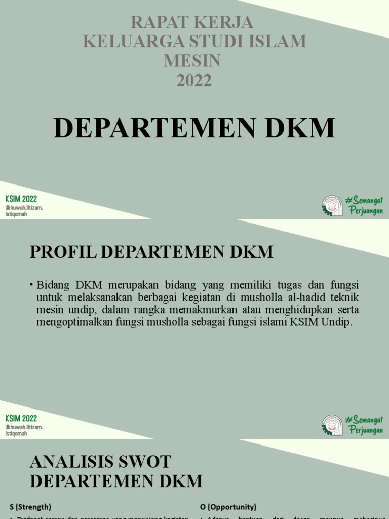 Proker Rapat Kerja - DKM | PDF