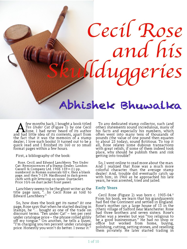 Cecil Rose and His Skullduggeries | PDF | Fraud