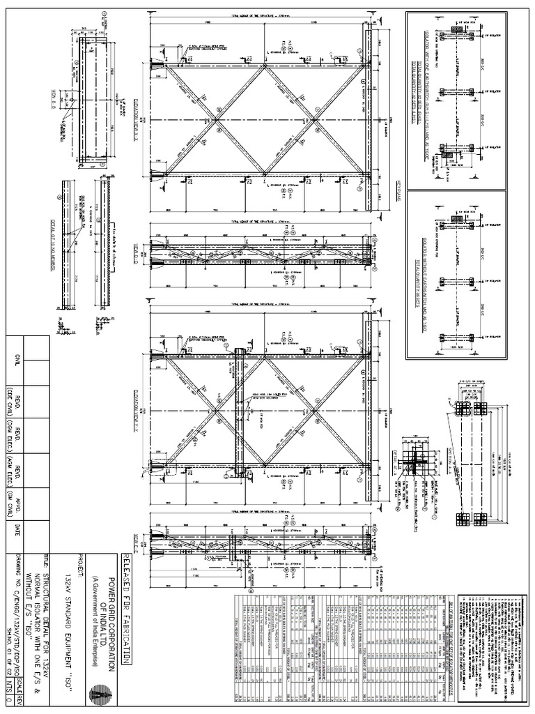 132 kV Isolator Specifications and Layout | PDF