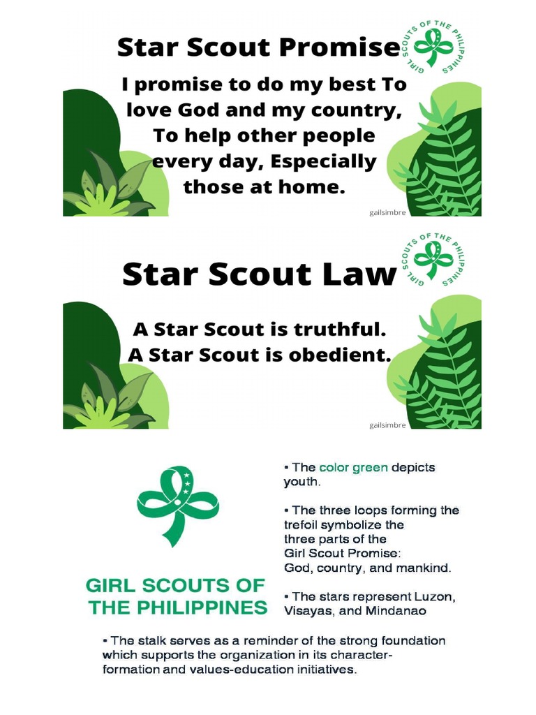 Star Scout Law and Promise | PDF