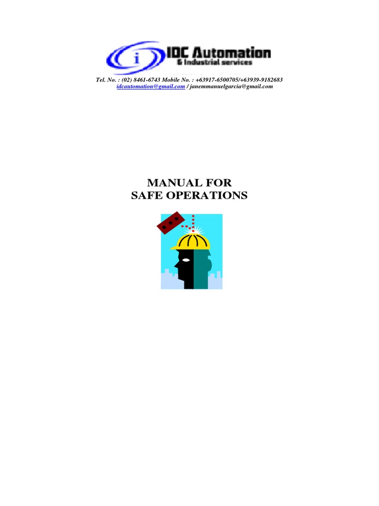 IDC Manual For Safety Operations | PDF | Occupational Safety And Health | Employment