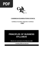 Csec POB Syllabus | PDF | Business Economics | Business