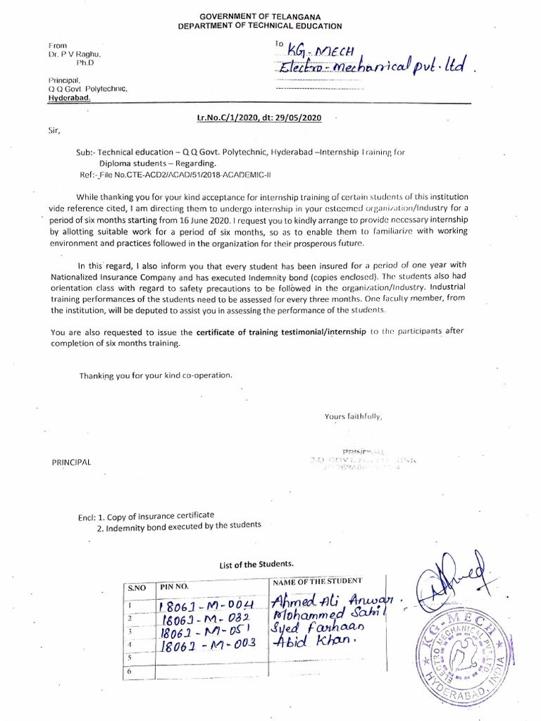 Acceptance Letter PDF | Download Free PDF | Educational Stages | Vocational Education