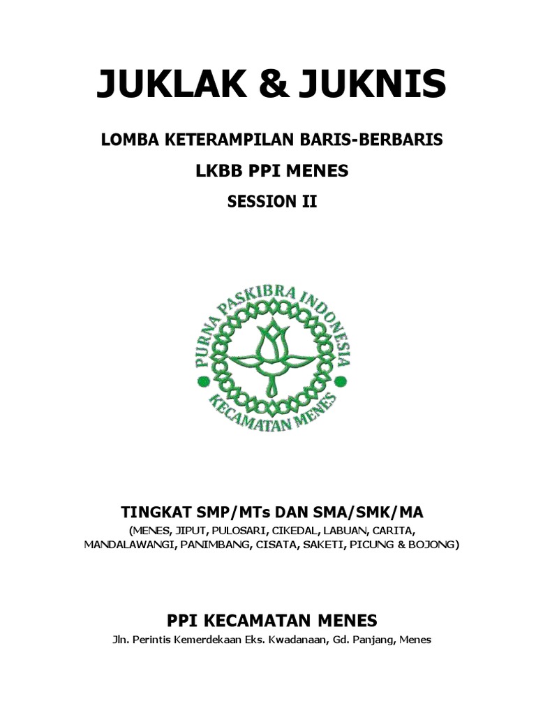 JUKNIS DAN JUKLAK LKBB PPI MENES SESSION II | PDF