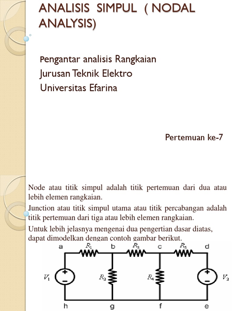 7 .Analisis Simpul (Nodal Analysis) | PDF | Metode & Bahan Ajar