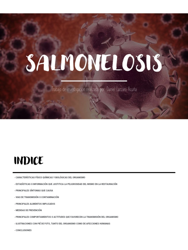Caracterización y prevención de la salmonelosis causada por Salmonella typhimurium | PDF