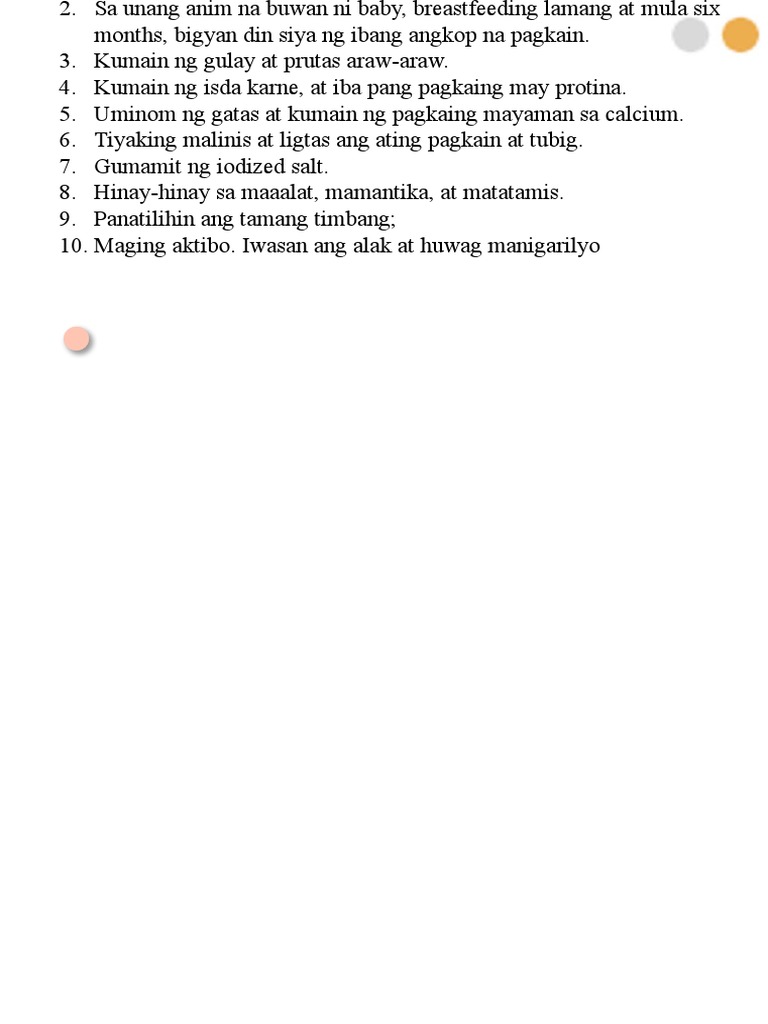 10 Kumainments | PDF