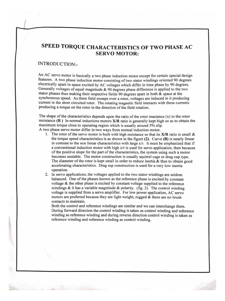 2 Phase AC Servo Motor | PDF