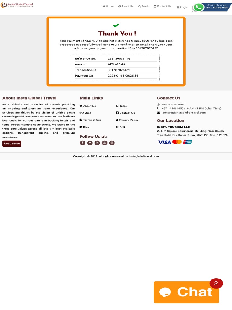 Thanks For Applying The Visa InstaGlobalTravel. | PDF | Service Industries | Business