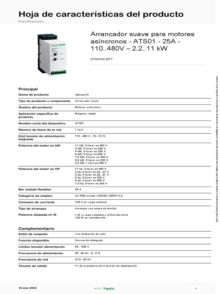 Altistart 01 - ATS01N125FT | PDF