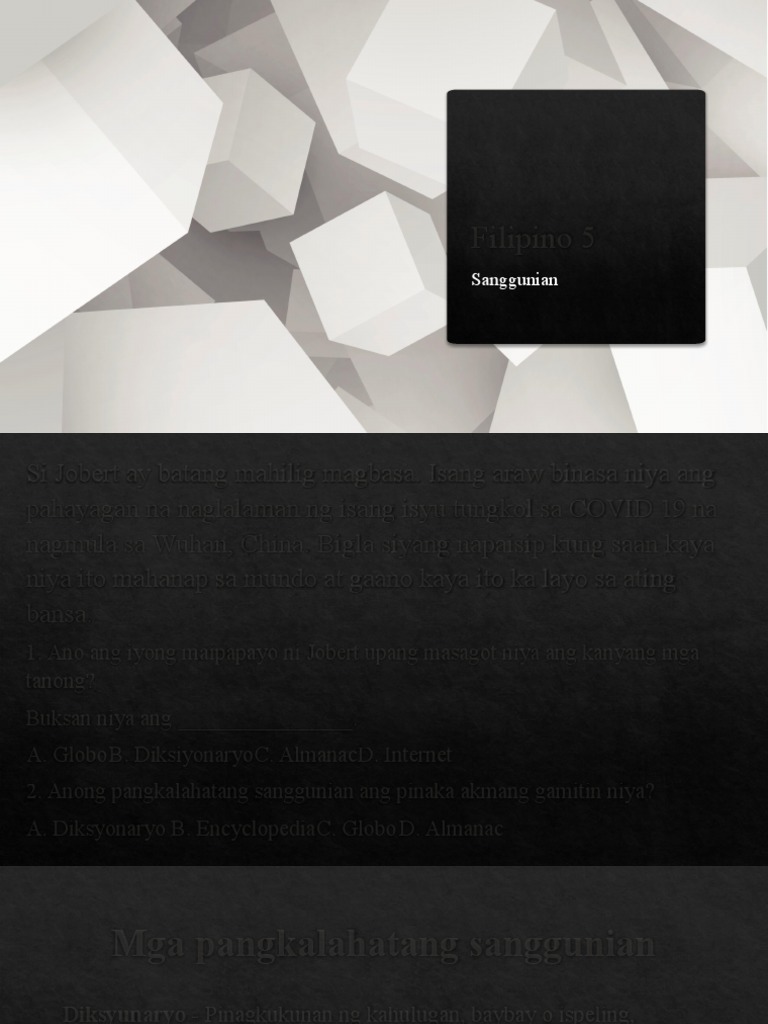 Filipino 5 (Pangunahing Sanggunian) | PDF