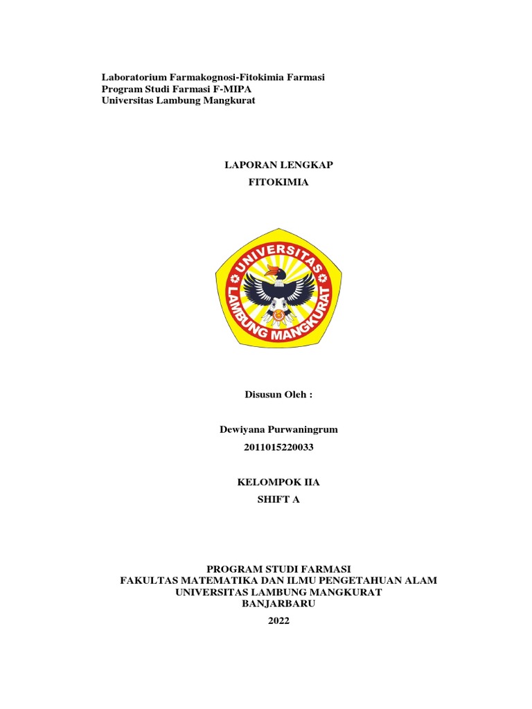 Laporan Praktikum Fitokimia Matoa | PDF