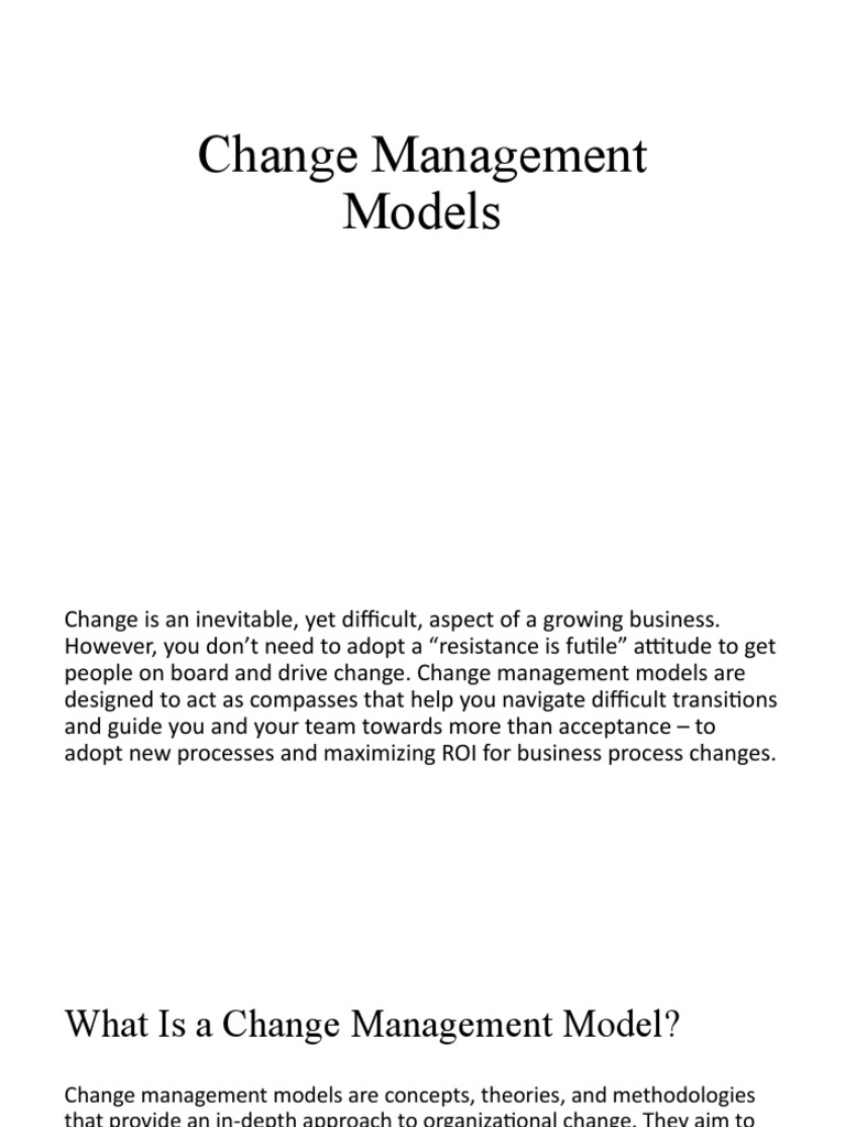 Change Management Theories | PDF | Change Management | Goal