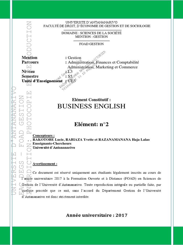 Business English for Job Applications | PDF
