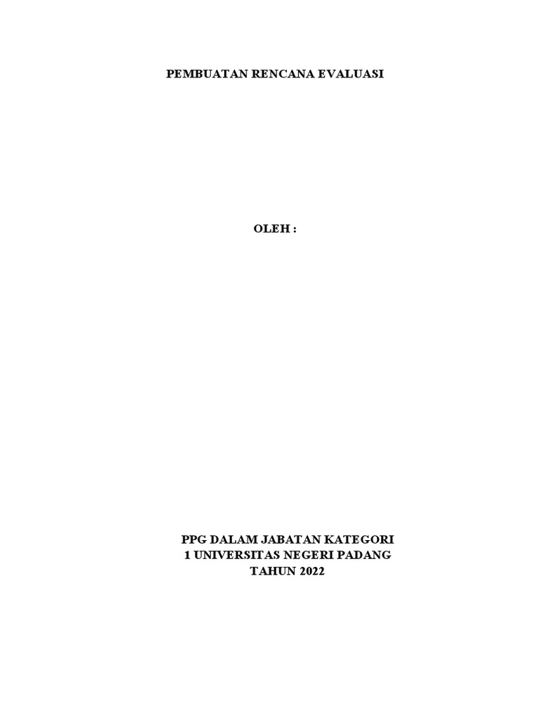 Pembuatan Rencana Evaluasi Dedik | PDF | Karier & Perkembangan