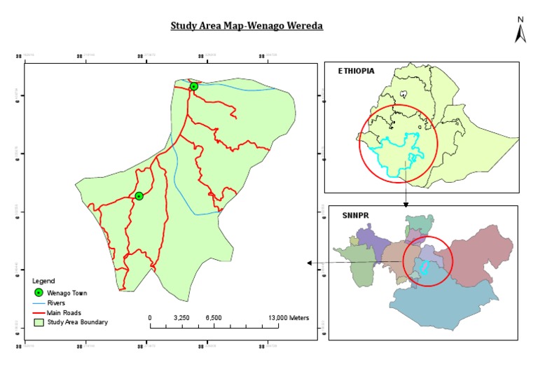 Study Area Map of Wenago Wereda | PDF