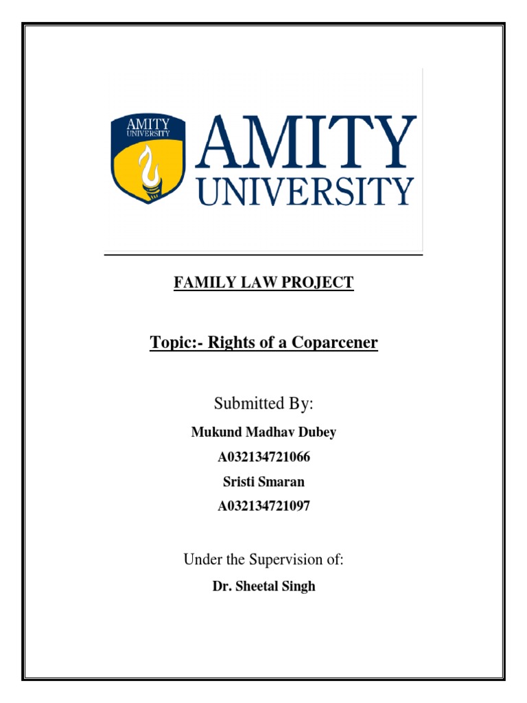 Family Law Project | PDF