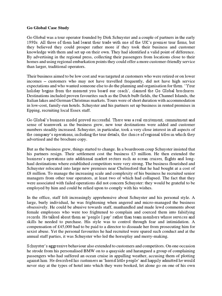 Go Global Case Study | PDF | Business | Economies