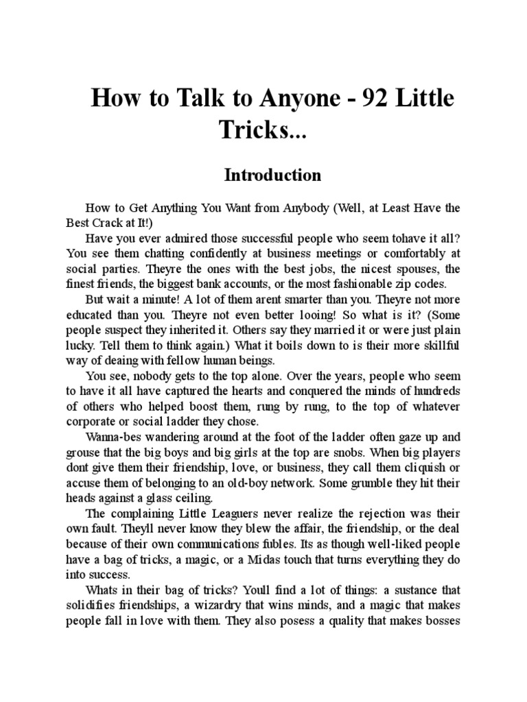 How To Talk To Anyone | PDF | Communication